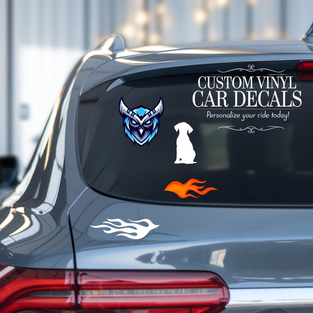 Custom Car Decal Custom Vinyl Decal Custom Vinyl Bumper Sticker Window ...