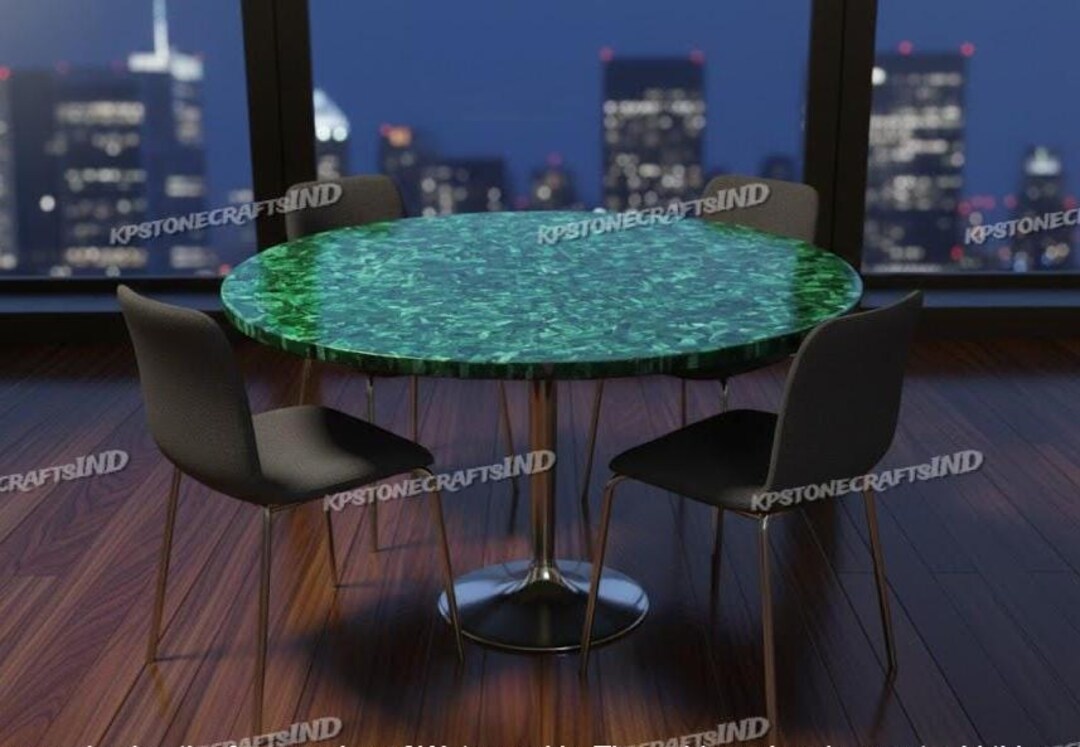 Handmade Malachite Table Top, Floral Inlay, Luxury Home Decor - Etsy