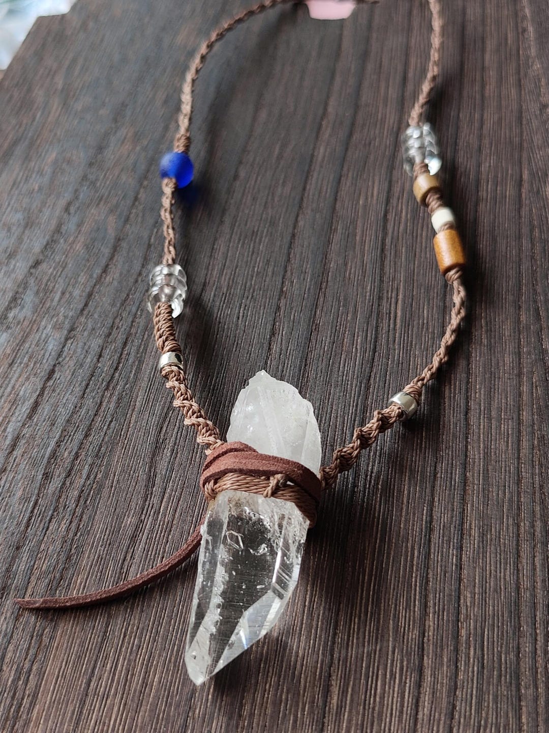 High Lustrous Raw Columbia Lemurian Clear Quartz Pendant, Isis Master ...