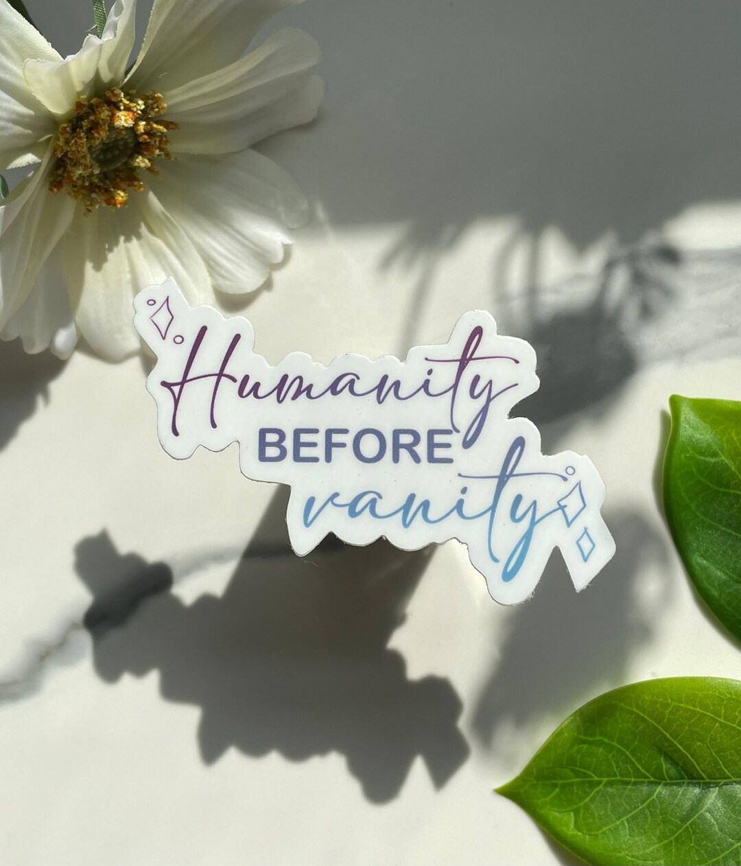 Humanity Before Vanity Sticker Die Cut Sticker Groomer - Etsy