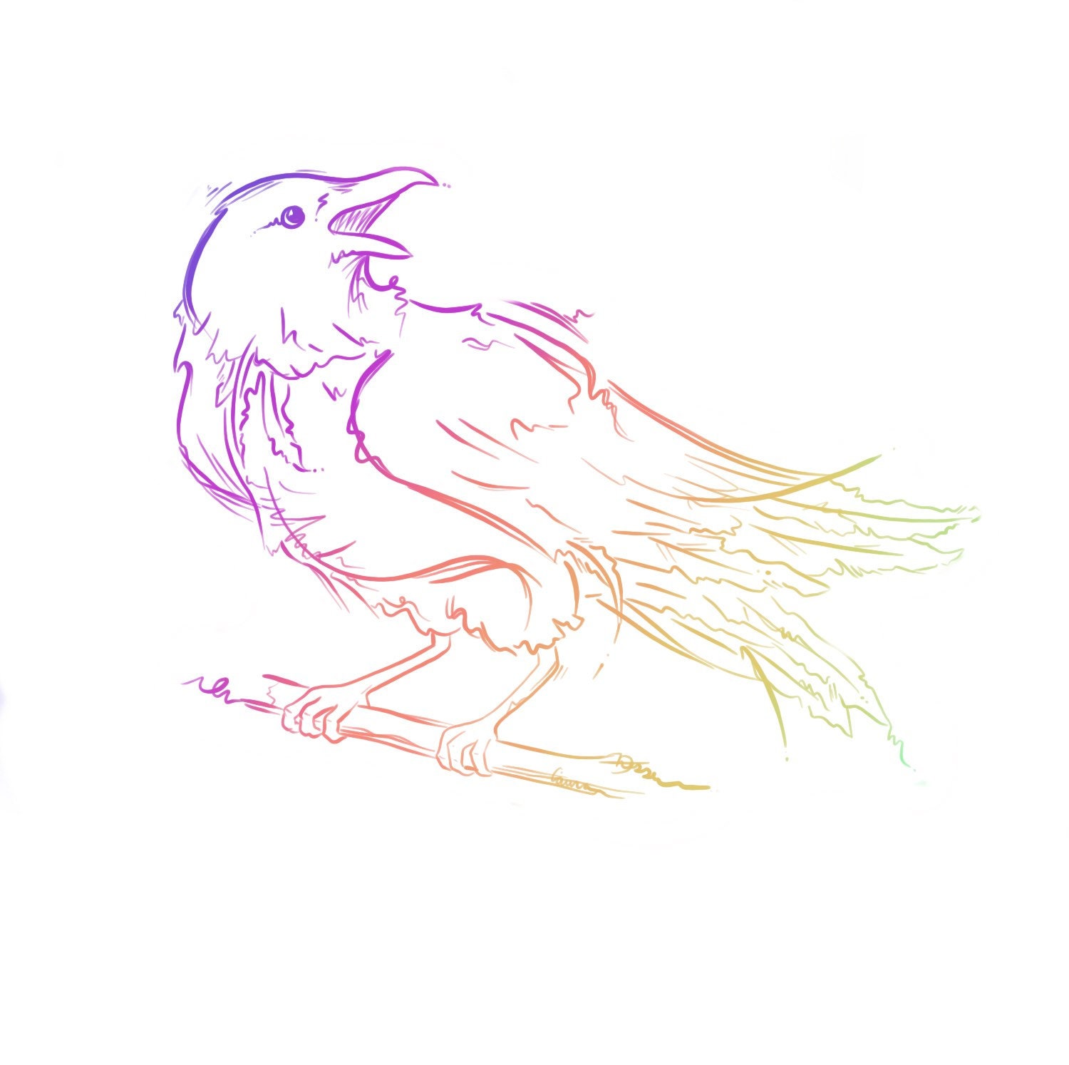Raven Rainbow, 8x10 Print, Art Print, Decor, Witchy Vibe, Wall Art - Etsy