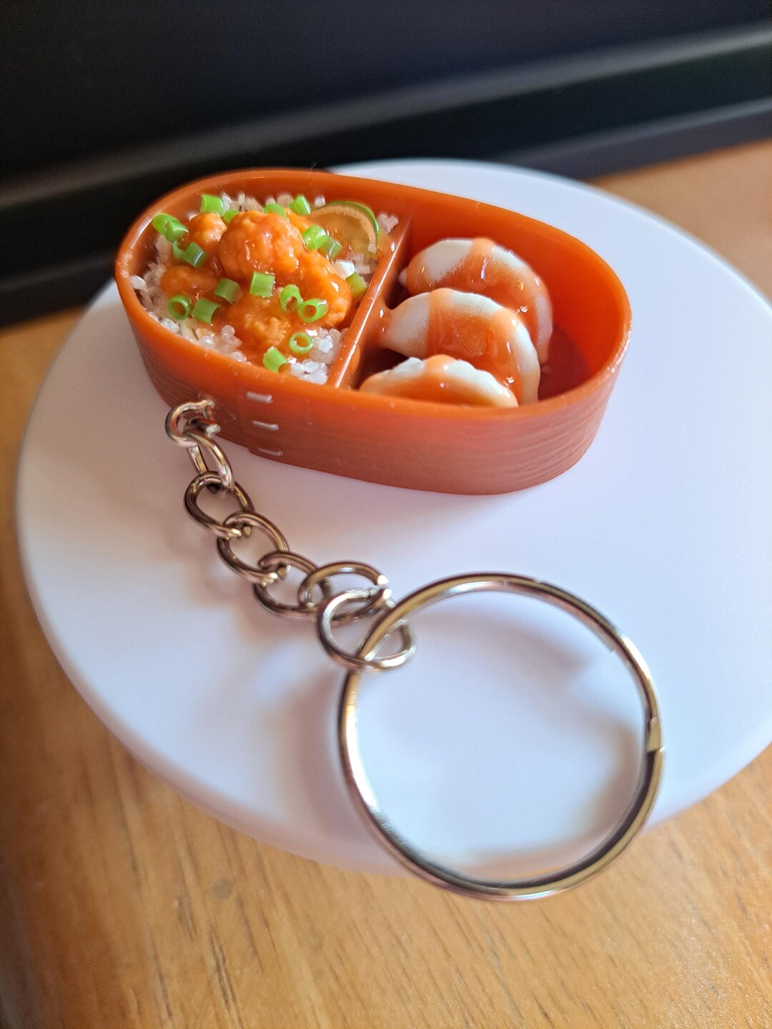 Bento Box Keychain, Japanese Food Keychain, Dumplings, Rice, Spicy ...