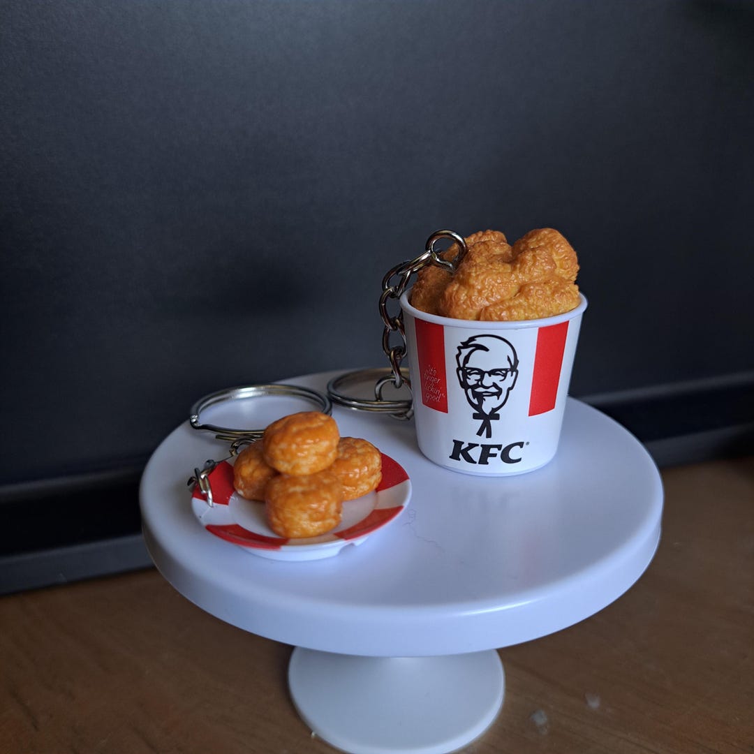 KFC Keychain, Fried Chicken, Biscuits Keychain, Cute Food Keychain - Etsy