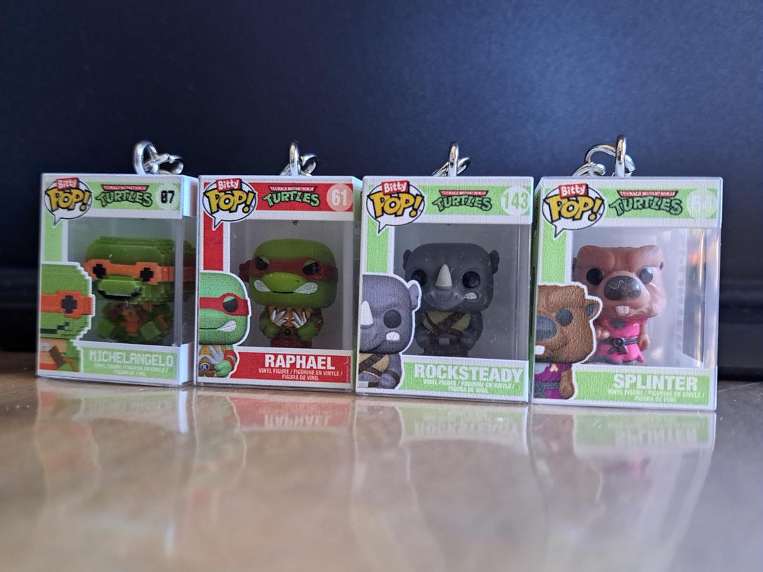 TMNT Bitty Funko Pop Keychain, Teenage Mutant Ninja Turtles, Raphael ...