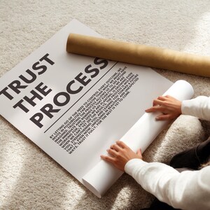 Motivational Trust the Process Poster for Minimalistic Home or Office ...