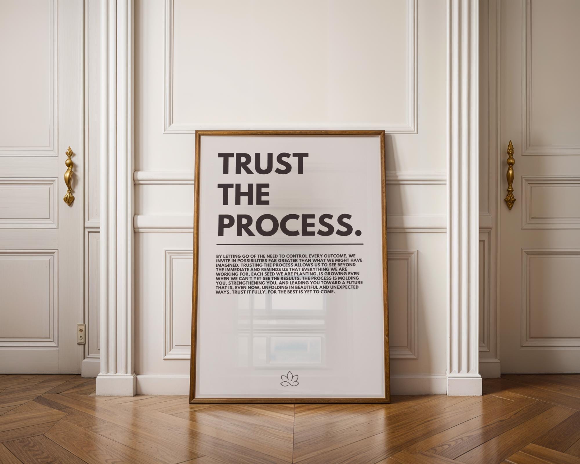 Motivational Trust the Process Poster for Minimalistic Home or Office ...