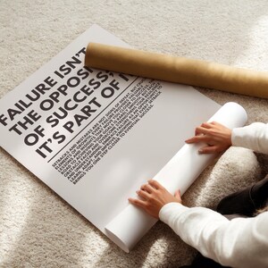 Motivational Failure is Part of Success Poster for Minimalistic Home or ...
