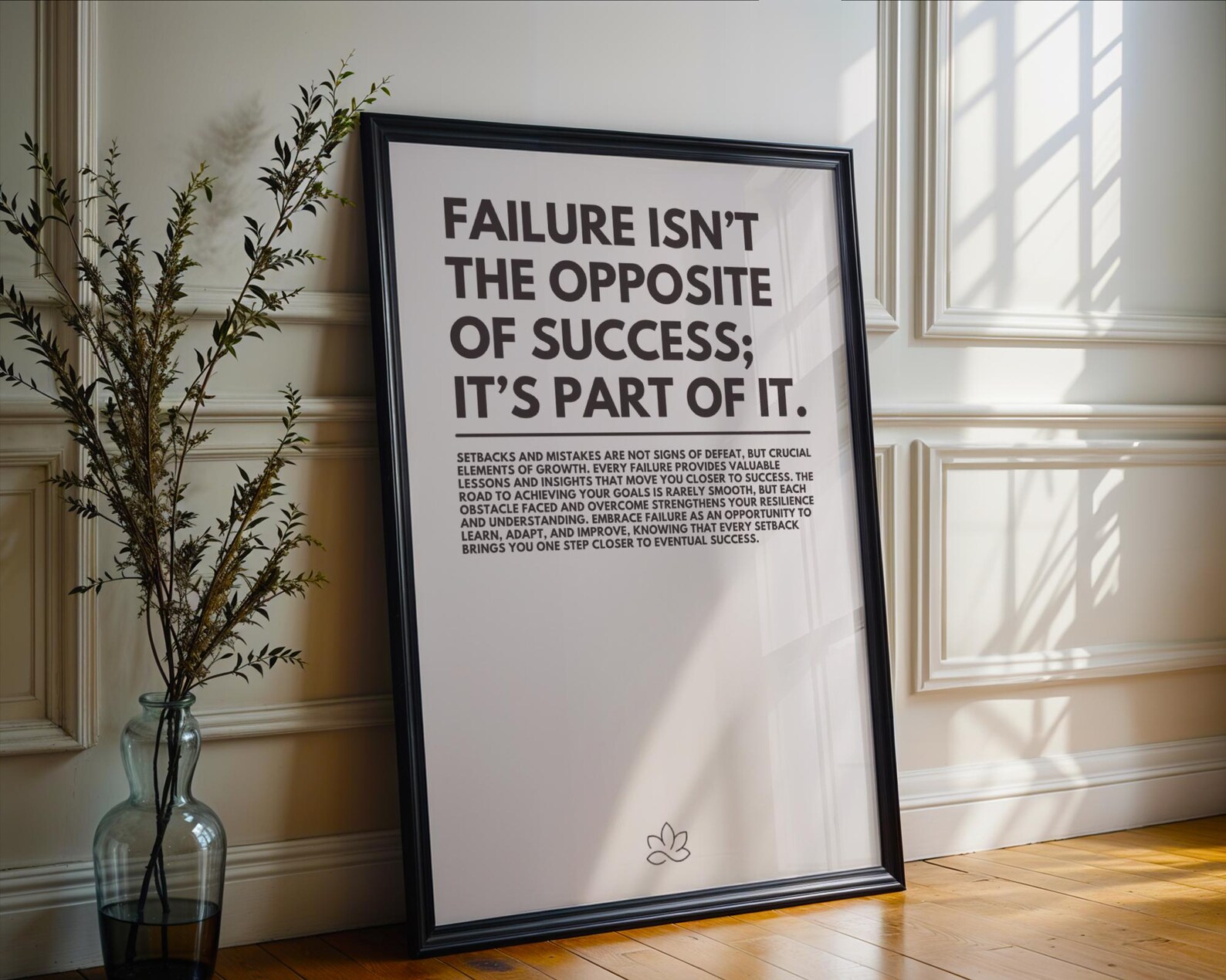 Motivational Failure is Part of Success Poster for Minimalistic Home or ...