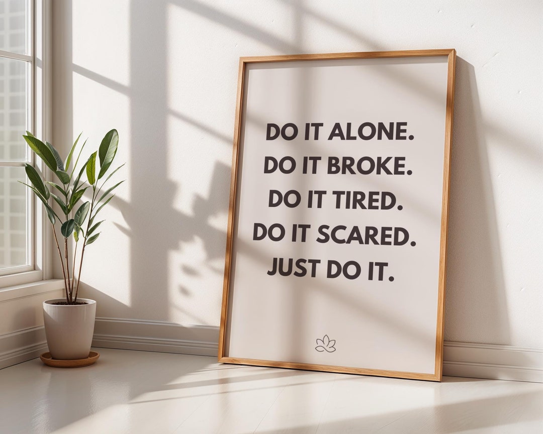 Motivational Just Do It Poster for Minimalistic Home or Office Decor - Etsy