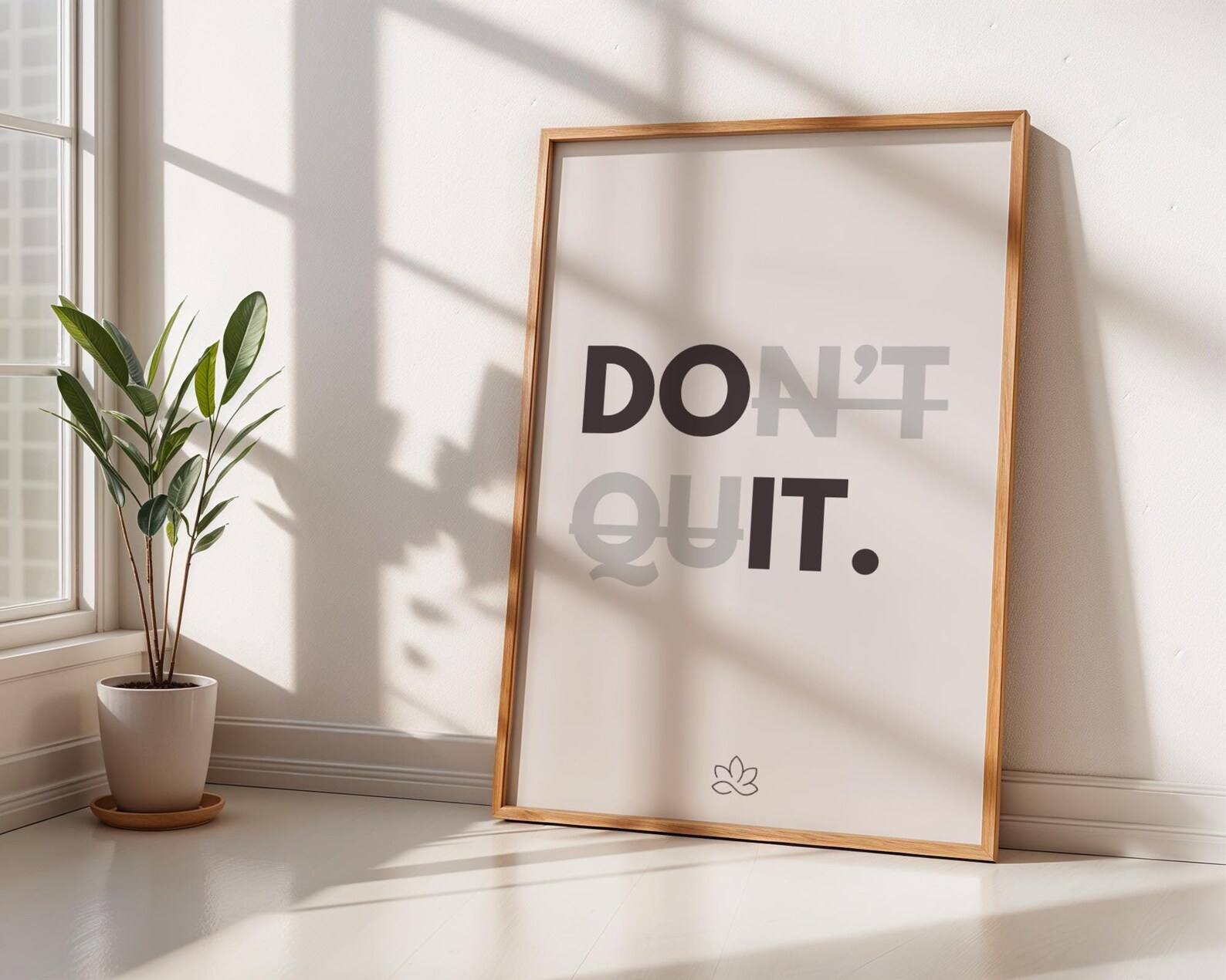 Motivational Don't Quit Poster for Minimalistic Home or Office Decor - Etsy