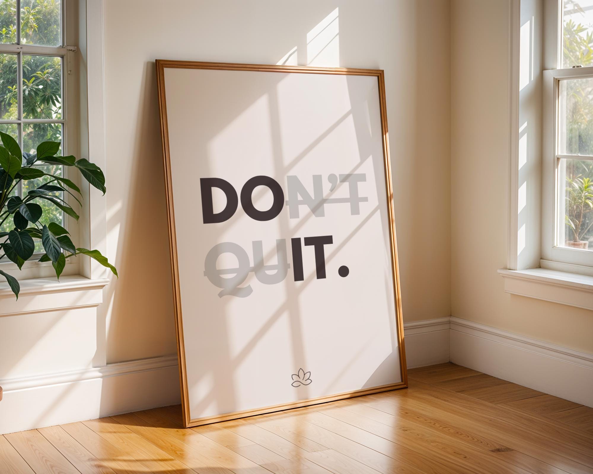 Motivational Don't Quit Poster for Minimalistic Home or Office Decor - Etsy