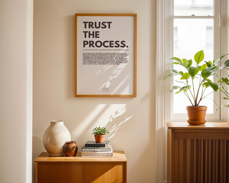 Motivational Trust the Process Poster for Minimalistic Home or Office ...