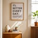 Motivational 1% Better Everyday Poster for Minimalistic Home or Office ...