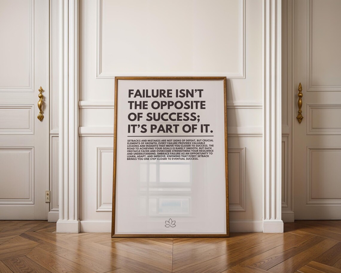 Motivational Failure is Part of Success Poster for Minimalistic Home or ...