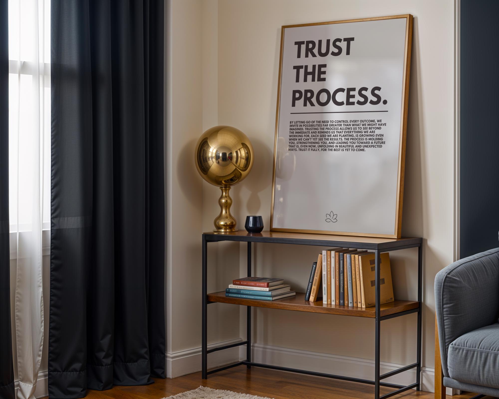 Motivational Trust the Process Poster for Minimalistic Home or Office ...