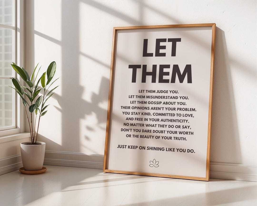 Motivational Let Them Poster for Minimalistic Home or Office Decor - Etsy