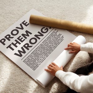 Motivational Prove Them Wrong Poster for Minimalistic Home or Office Decor - Etsy