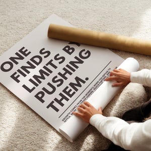 Motivational Push Your Limits Poster for Minimalistic Home or Office ...
