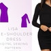 One Shoulder Tight Bodycon Dress DIGITAL Sewing Pattern, US Sizes 2-24 ...