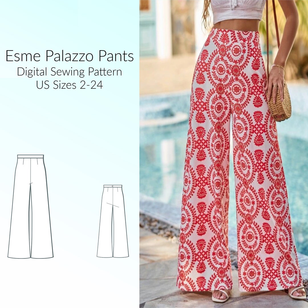 Esme Polazzo Pants DIGITAL Sewing Pants US Sizes 2-24 PDF - Etsy