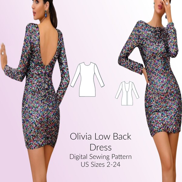 Backless Dress Pattern - Etsy