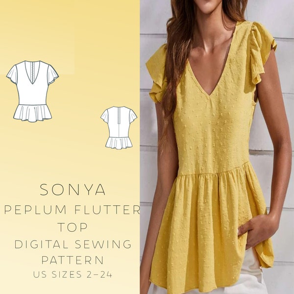 Peplum Top Pattern - Etsy