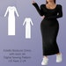 Knit Bodycon Long Dress With Back Slit DIGITAL Sewing Pattern, US Sizes ...
