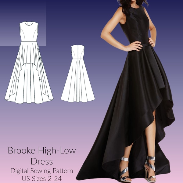Hi Low Dress Pattern - Etsy