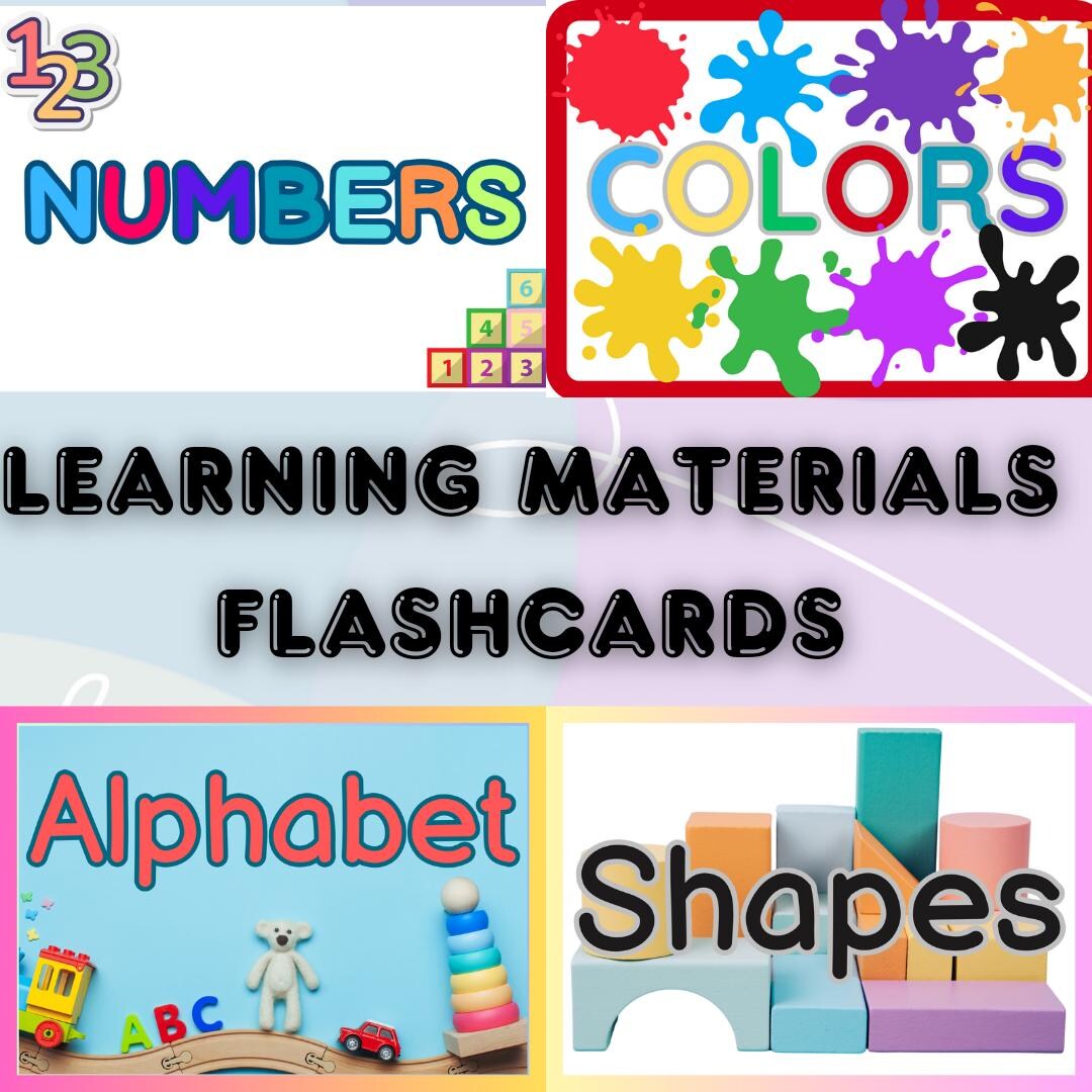 Flashcards Abcs, Numbers, Shapes & Colors Printable Classroom ...