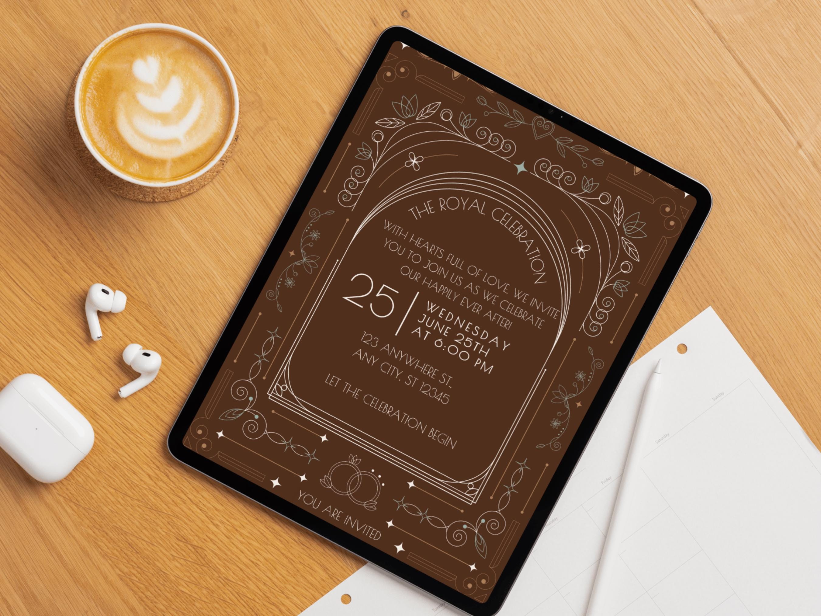 Fairytale Storybook Wedding Invitation Digital Flipbook Wedding Invite ...