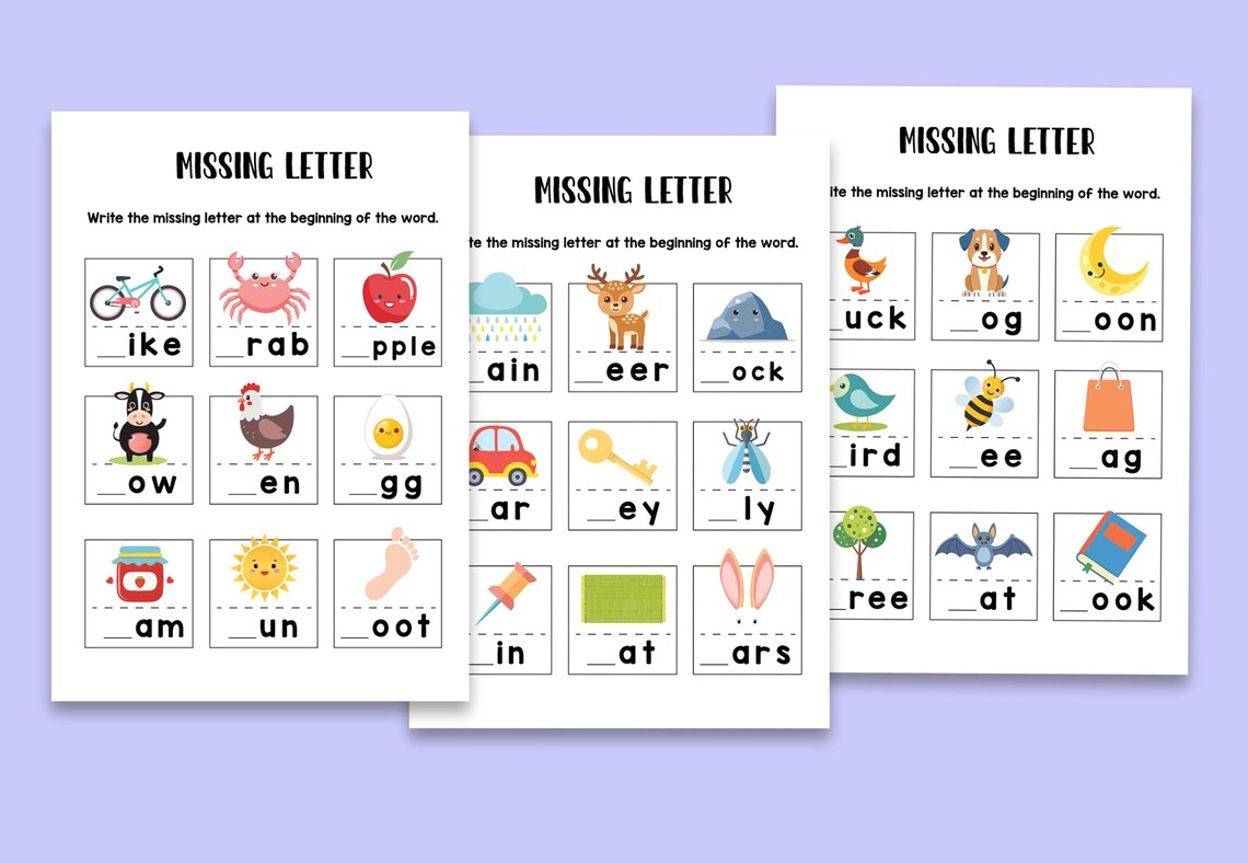 CVC Words Fill-in-blanks: Phonics Flashcards (digital Download) - Etsy ...