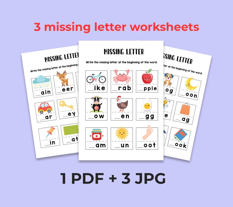 CVC Words Fill-in-blanks: Phonics Flashcards (digital Download) - Etsy ...