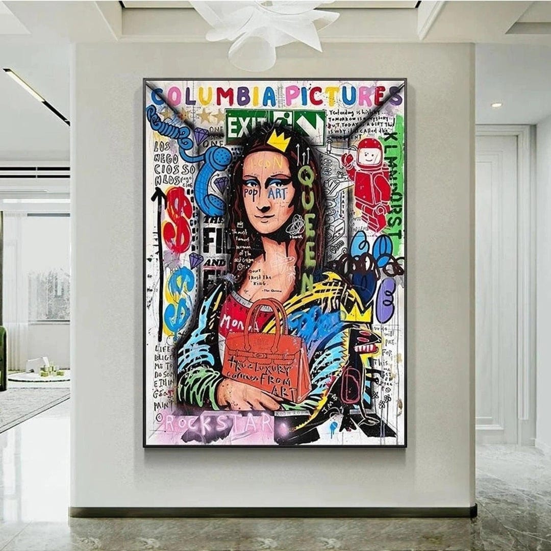 Banksy Mona Lisa Poster, Banksy Poster, Banksy Print, Banksy Graffiti ...