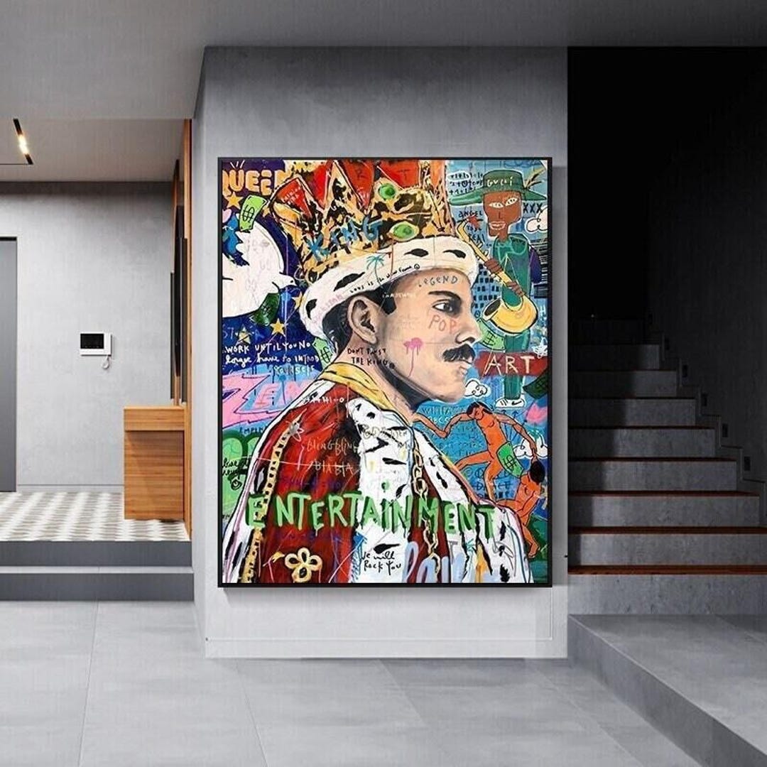 Graffiti Pop Art Singer and Elizabeth Queen Poster Canvas Print Wall ...