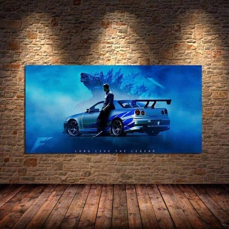 Nissan Skyline GTR R34 Modern Car Canvas - Etsy