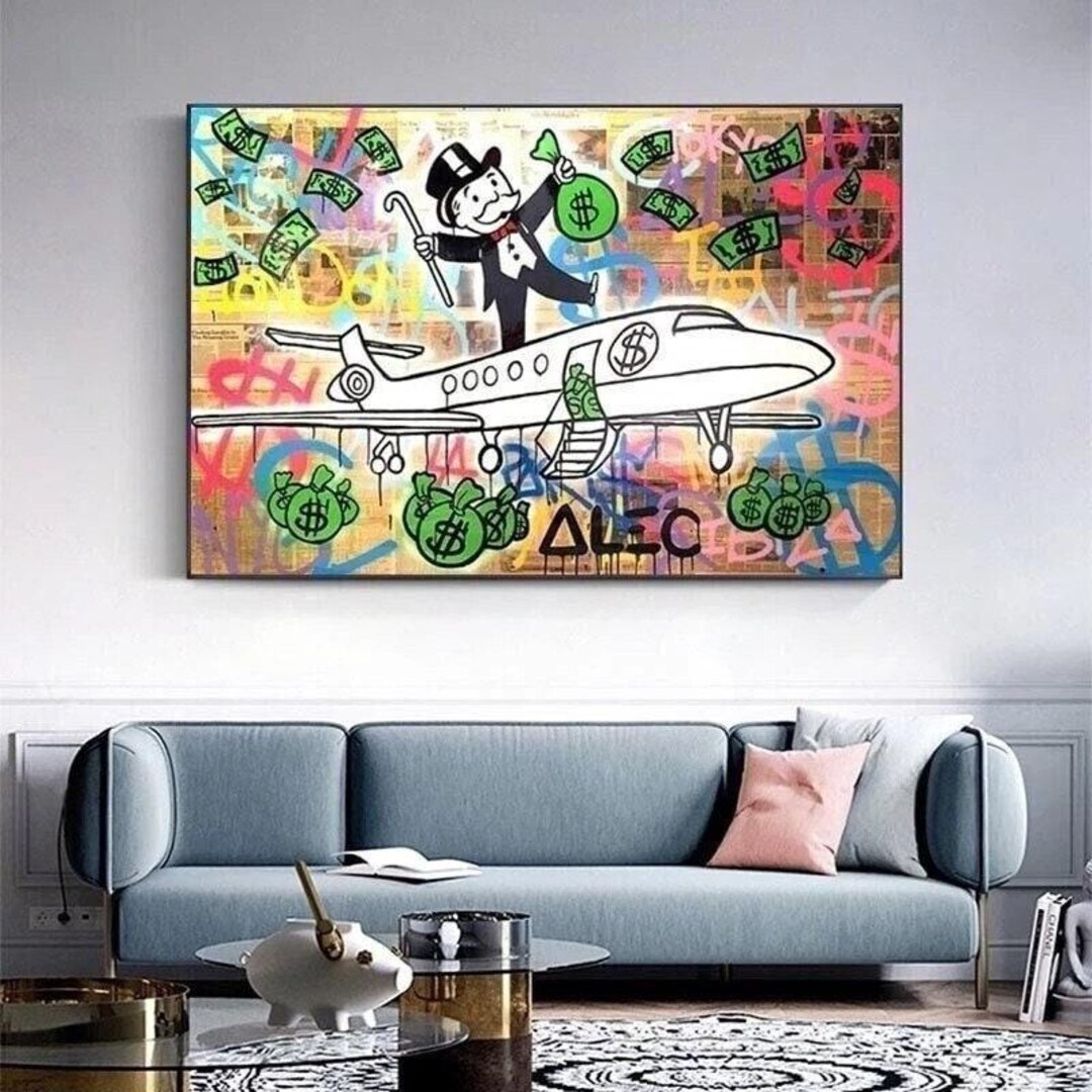 Artwork Masked Monopoly Boss Wall Art Canvas - Etsy