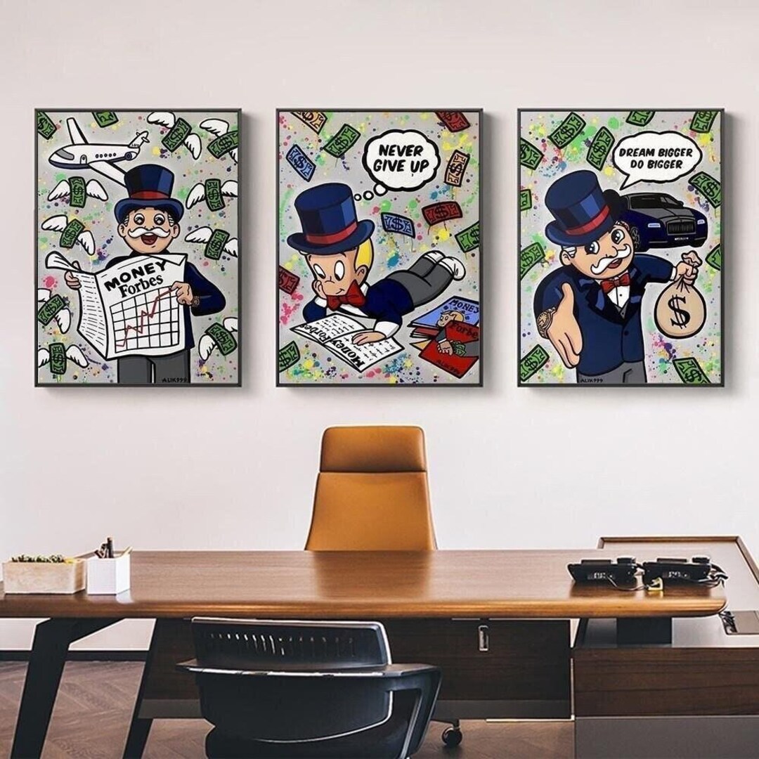 Graffiti Art Mr Monopoly Forbes Dream Canvas Print Wall Art - Etsy