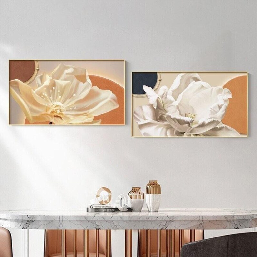 Nordic Abstract Flower Canvas Poster Wall Art Paintings Nordic Posters ...