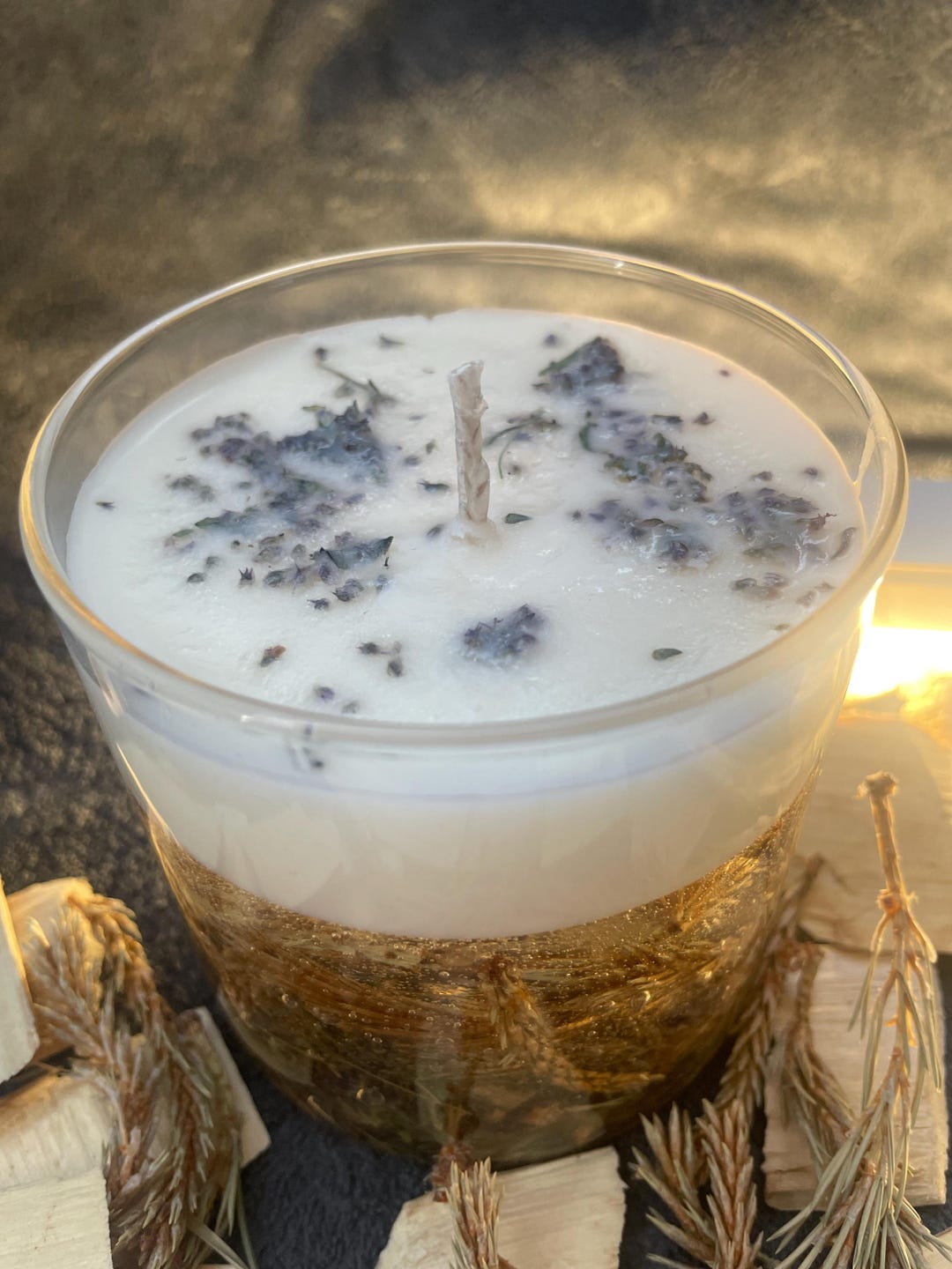 Handmade Forest Cleanse Candle With Sage Tea & Pine Tips - Grounding ...