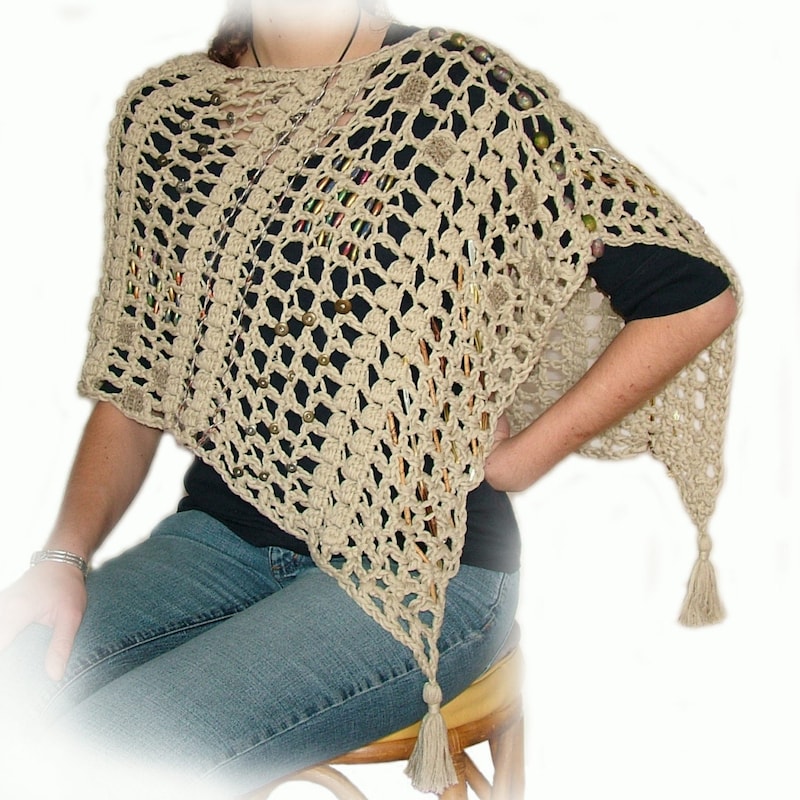 Crochet Poncho Pdf - Etsy