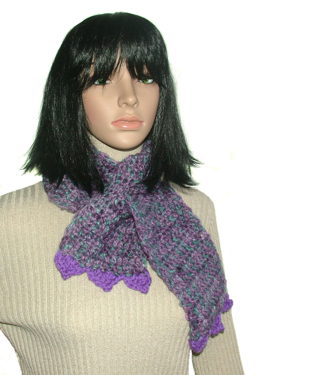 Key Hole Scarf Pattern Beginner Crochet Pattern Short Scarf - Etsy