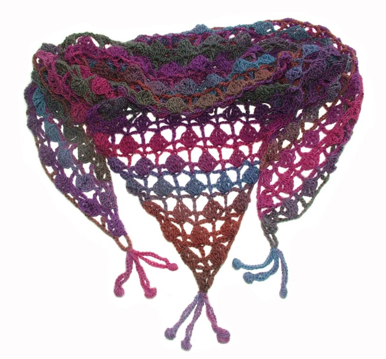 Crochet Lace Triangular Shawl Pattern Scarf Shawl Wrap - Etsy