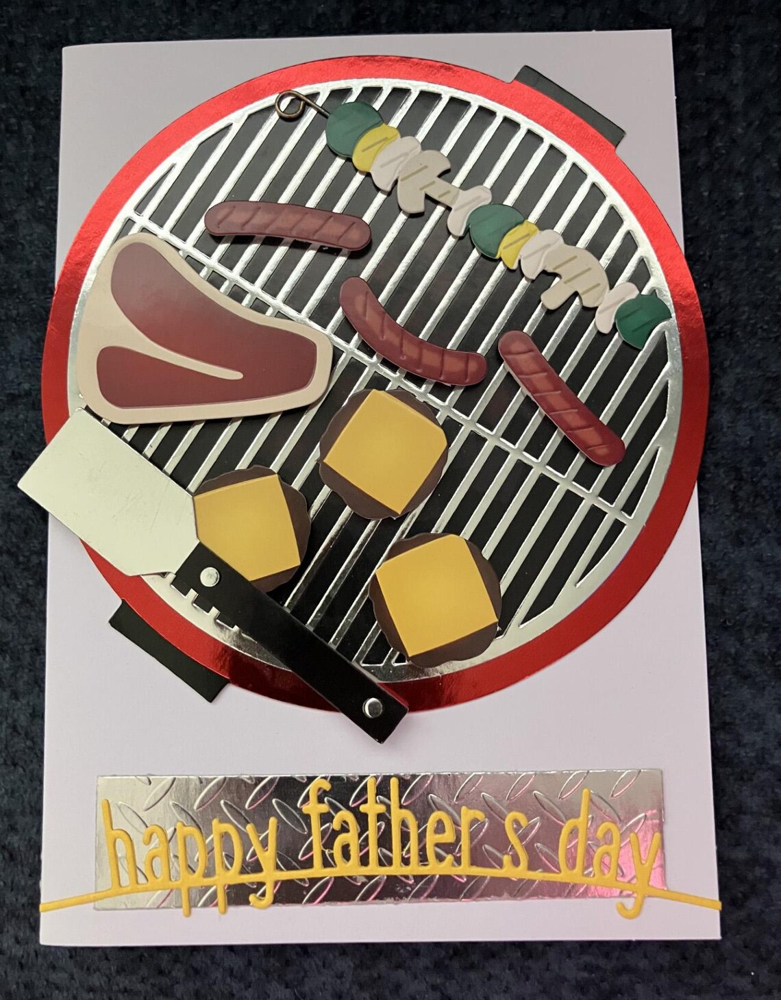 Fathers Day King of the Grill Handmade Greeting Card - Etsy