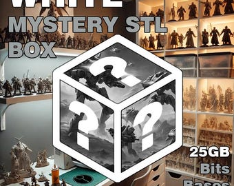 WHITE Mystery Box Digital STL Files for Wargaming Miniatures - Etsy