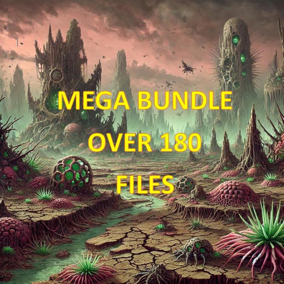 Space Bugs From the Void Tyranids Terrains Mega Bundle, STL Files Over ...