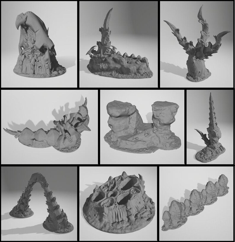 Space Bugs From the Void Tyranids Terrains Mega Bundle, STL Files Over ...