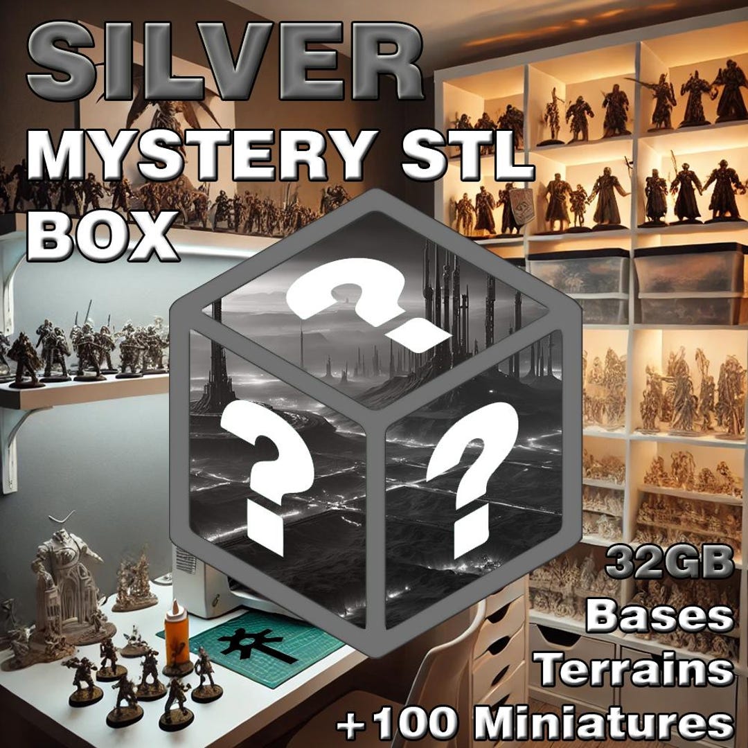 SILVER Mystery Box Digital STL Files for Wargaming Miniatures - Etsy