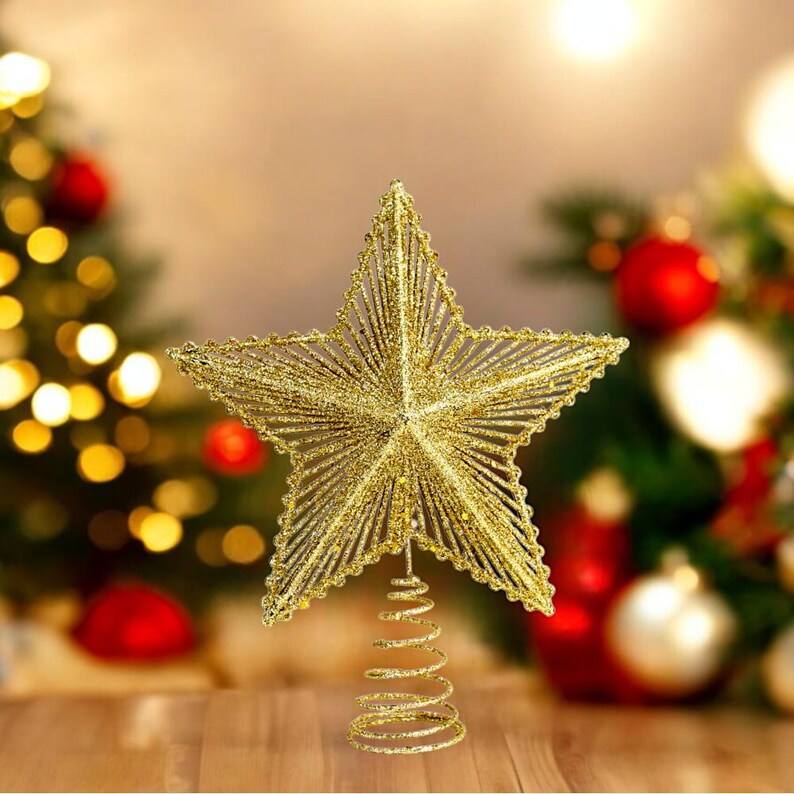 Christmas Tree Star Topper, 3D Pentagram Tree Ornaments, Christmas ...