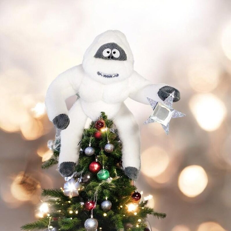 Christmas Tree Topper, Abominable Snowman Christmas Ornament, Funny ...