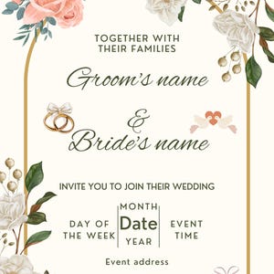 Editable Invitation Canva Template Digital Download Art Backdrop Png ...